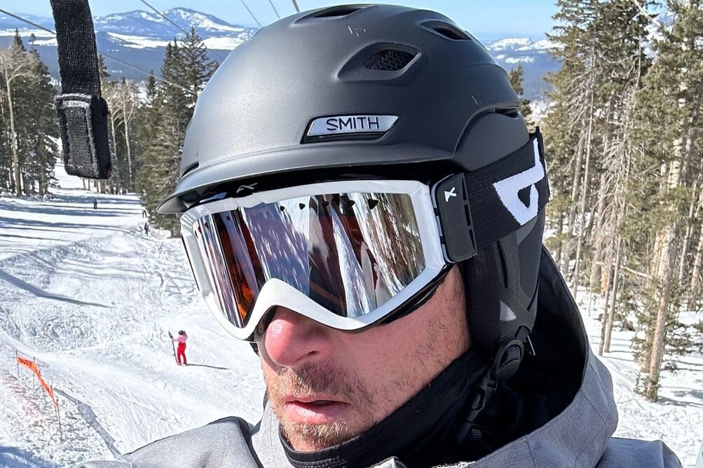 high tech ski helmet
